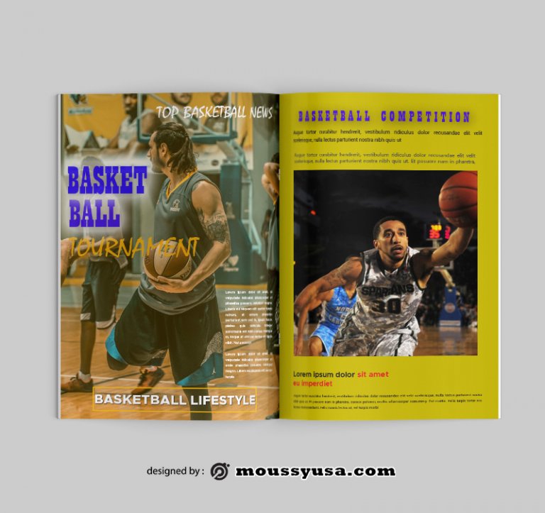 3+ Basketball Magazine template | Mous Syusa