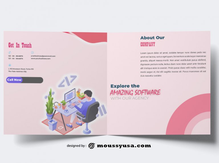 3+ Software Company Brochure template | Mous Syusa