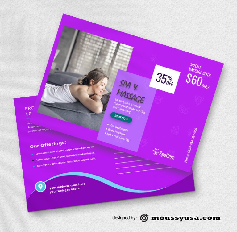3+ Spa Postcard template | Mous Syusa