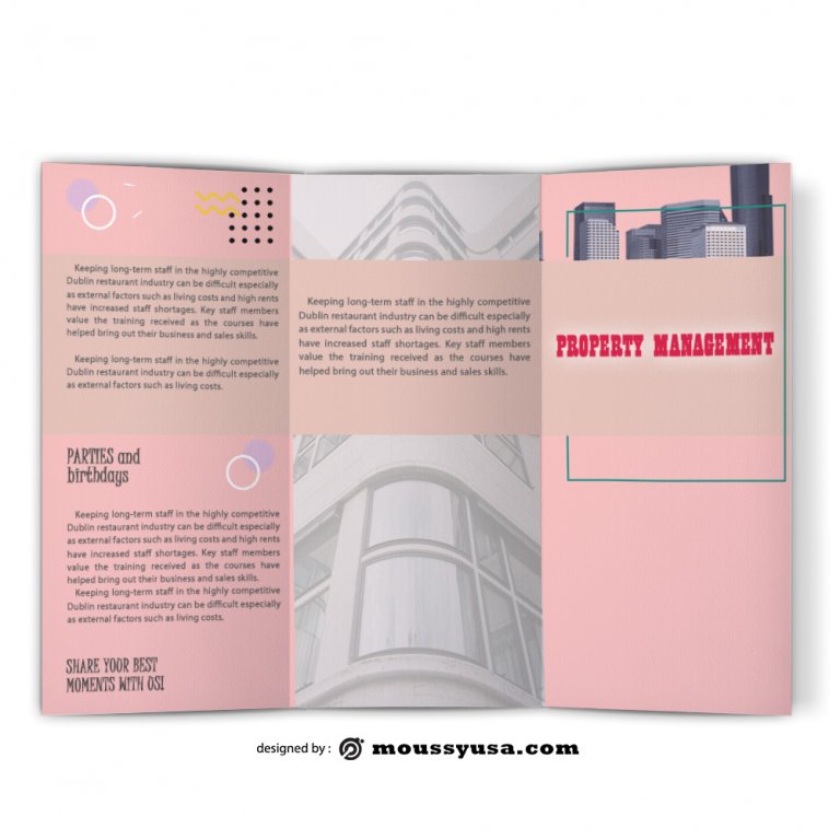 3+ Property Management Brochure template in PSD | Mous Syusa