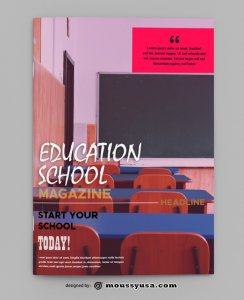3+ School Magazine template free psd | Mous Syusa