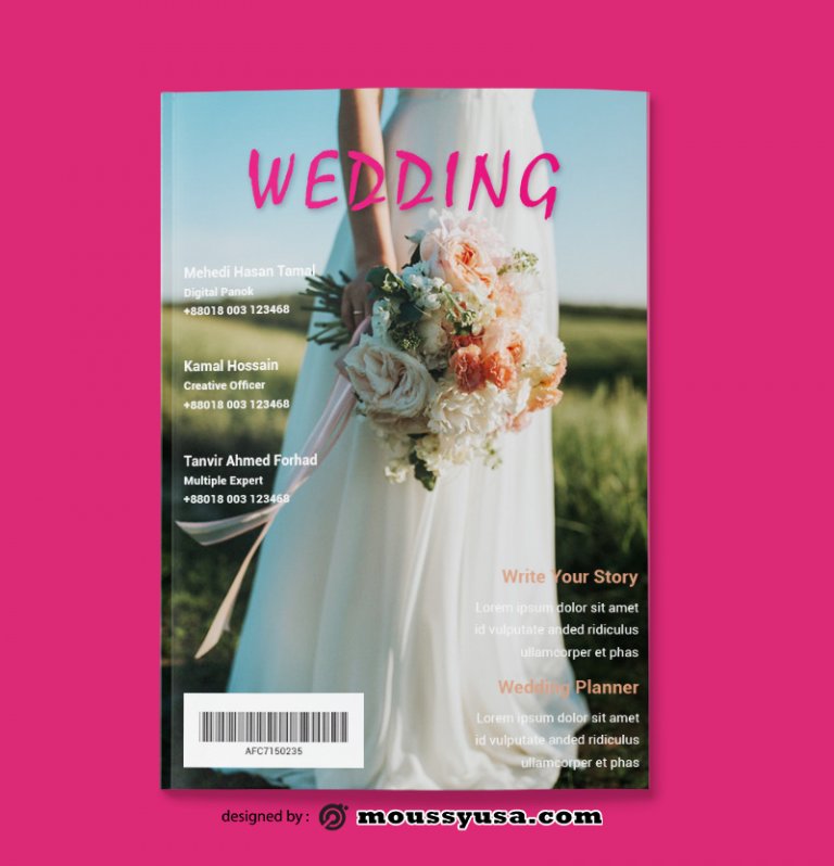 3+ Wedding Event Magazine template example psd design | Mous Syusa