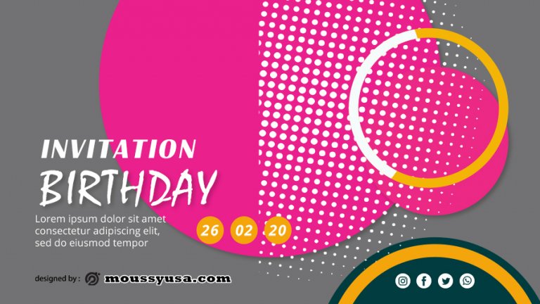 10+ Birthday Invitation template in PSD photoshop | Mous Syusa