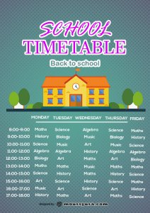10+ Printable Class Schedule template | Mous Syusa