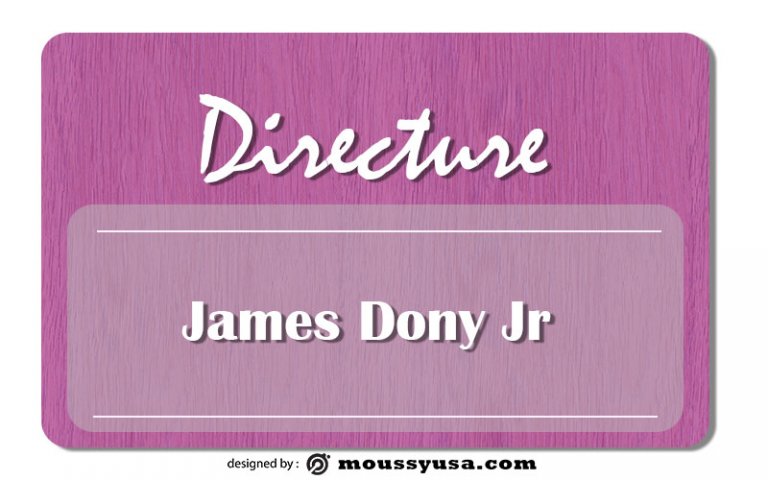 10+ Name Tag Template example psd design | Mous Syusa