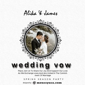 10+ Printable Wedding VOW Template Free PSD | Mous Syusa