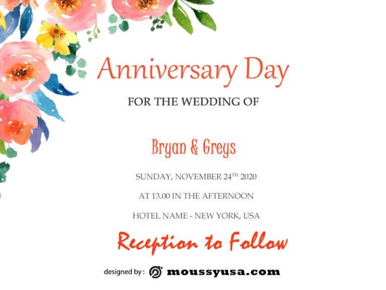 10+ Anniversary Card template in PSD | Mous Syusa
