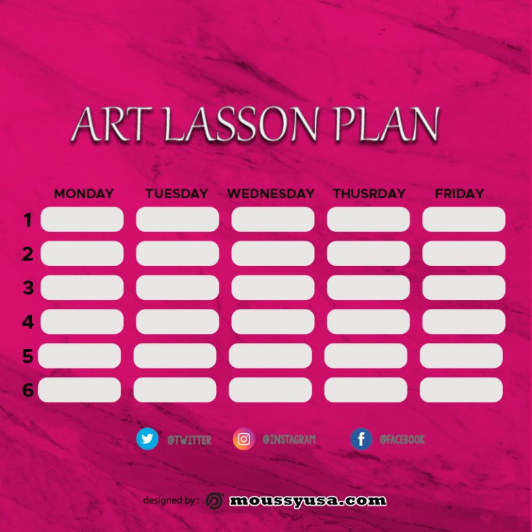 10+ Art Lesson Plan template Sample | Mous Syusa