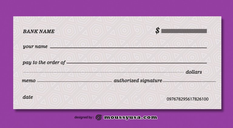 10+ Blank Check template free psd | Mous Syusa