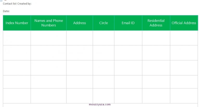 10+ Contact Sheet Template | Mous Syusa