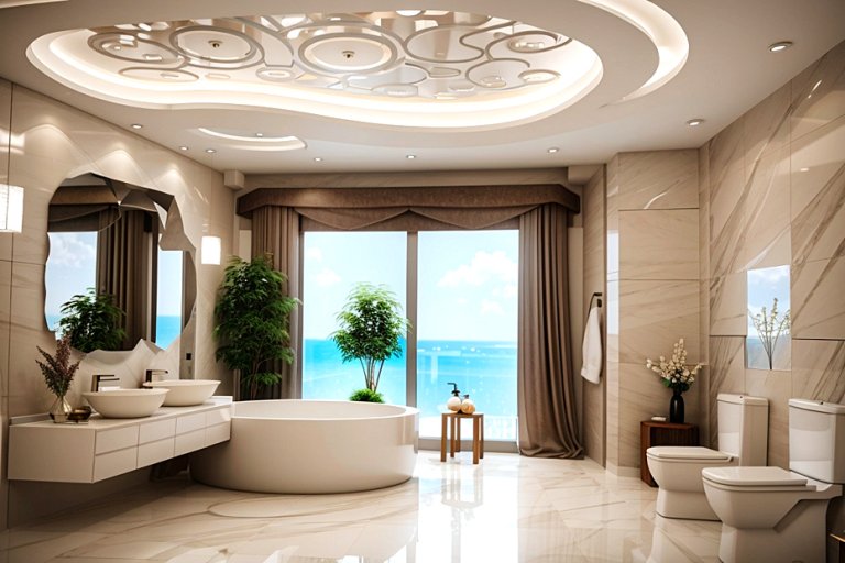 25 Bathroom False Ceiling Designs | Mous Syusa