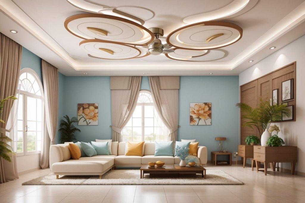 16 false ceiling design for hall with fans | Mous Syusa