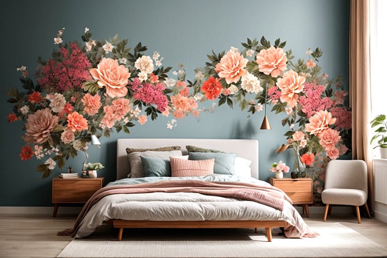 Flower Wall Stickers Bedroom | Mous Syusa