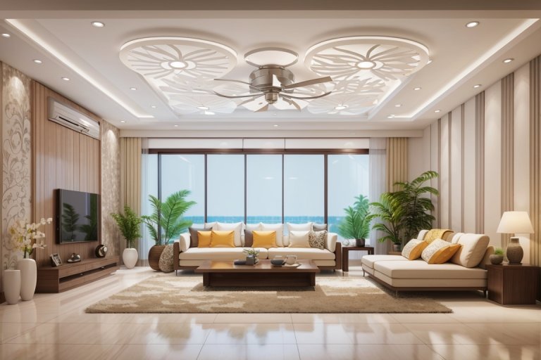 16 false ceiling design for hall with fans | Mous Syusa