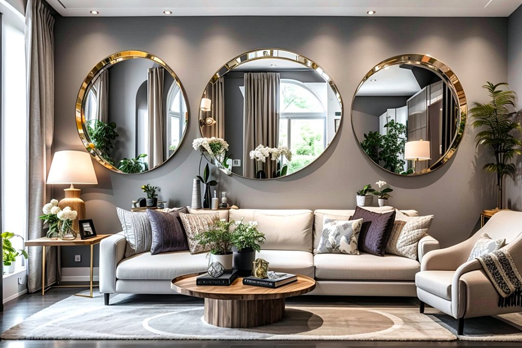 32 Mirror Wall Decoration Ideas for Living Room | Mous Syusa