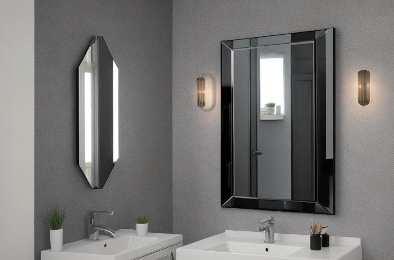 19 Dramatic Darkness: How Black Wall Mirrors Add Depth to Any Space ...