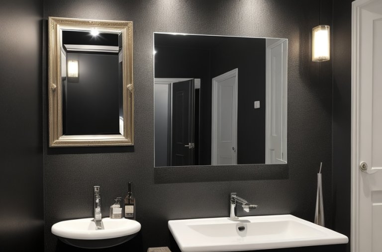 19 Dramatic Darkness: How Black Wall Mirrors Add Depth to Any Space ...