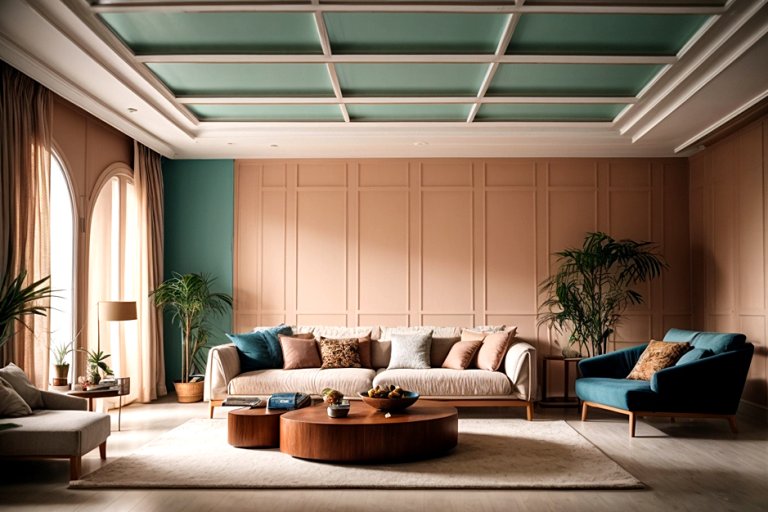 16 Inspiring Living Room False Ceiling Colour Ideas to Elevate Your ...